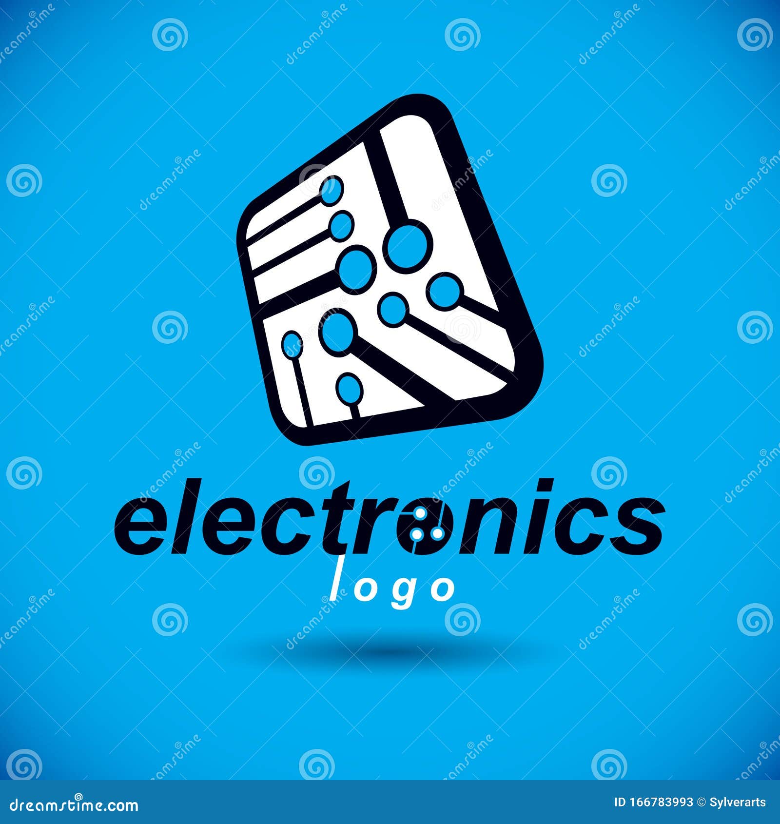 Vector Technology Cpu Design with Square Microprocessor Scheme. Computer Circuit Board, Digital ...