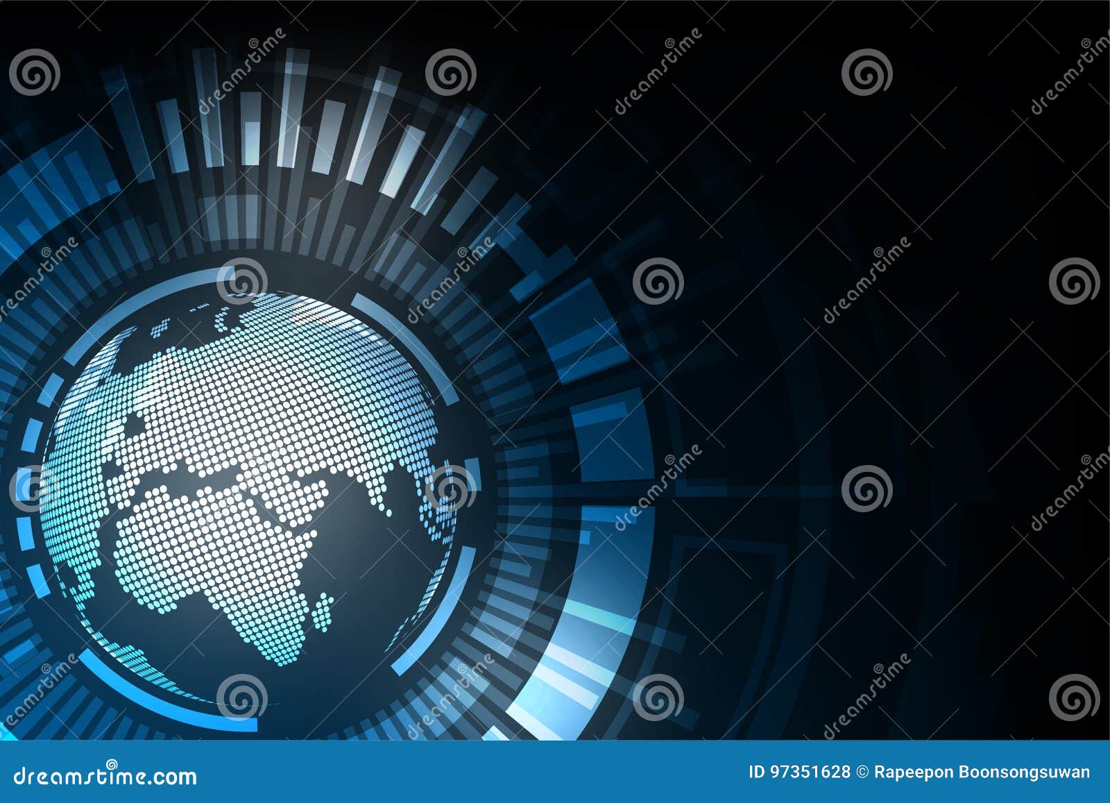 Vector Technology Digital World. Stock Vector - Illustration of ...
