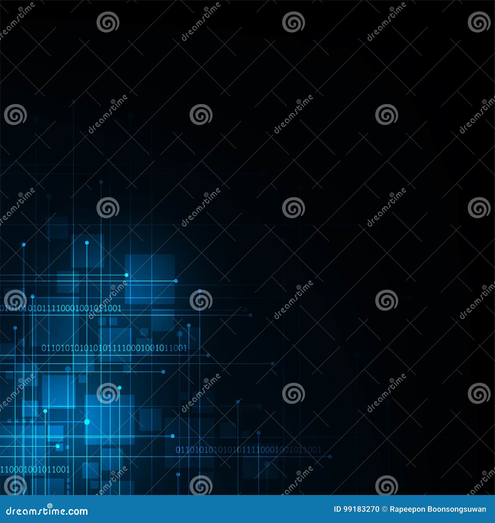 Vector Technology of the Digital World. Stock Vector - Illustration of ...