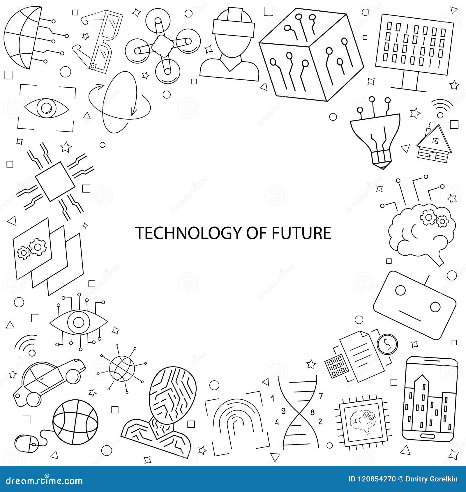 Vector Technology of Future Pattern. Technology of Future Seamless ...