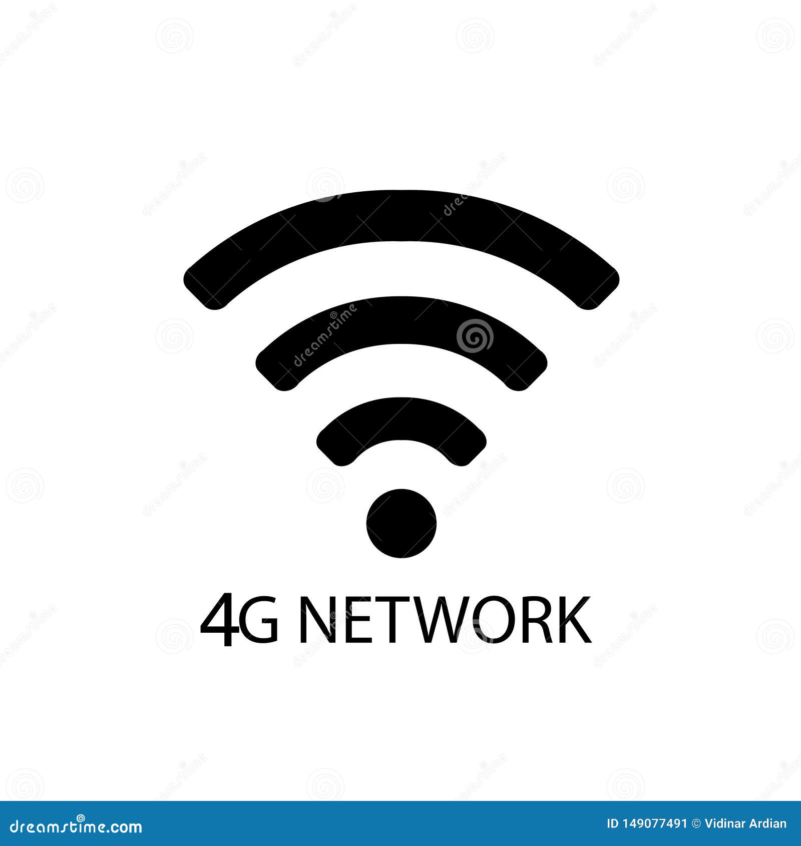 Vector Technology Icon Network Sign 4G. Illustration 4g Internet Symbol ...
