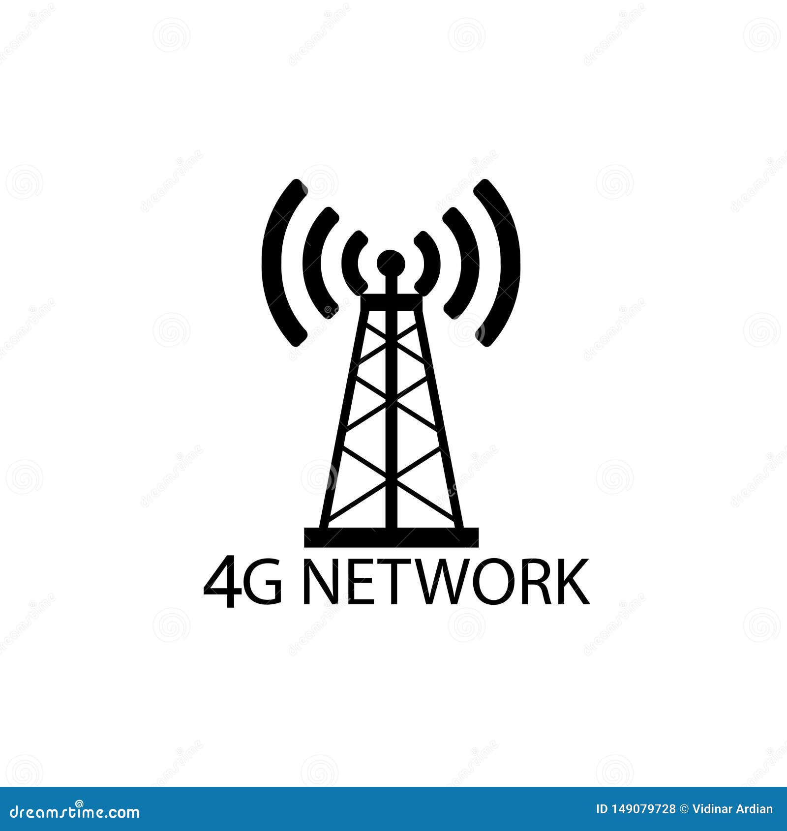 Vector Technology Icon Network Sign 4G. Illustration 4g Internet Symbol ...