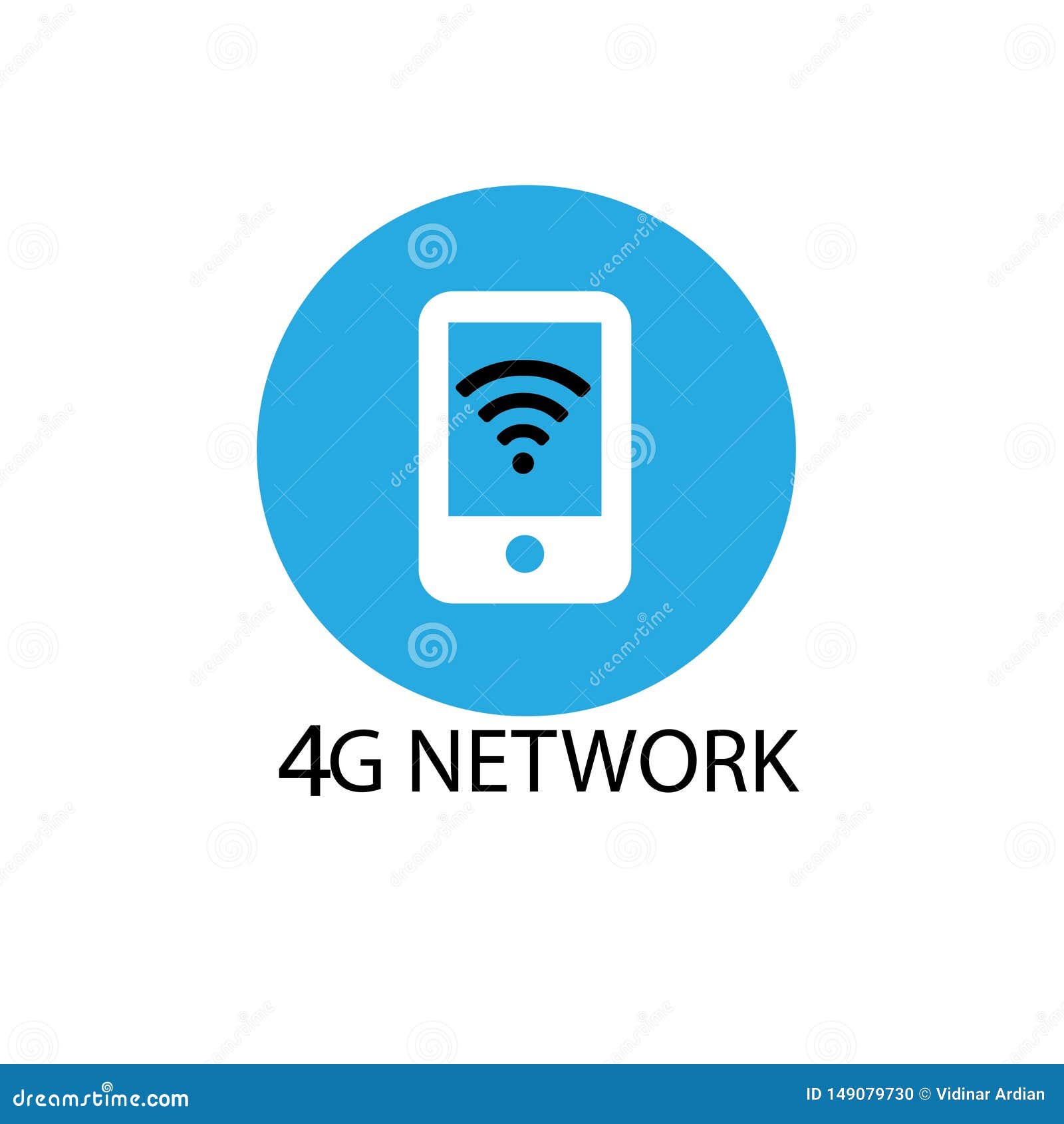Vector Technology Icon Network Sign 4G. Illustration 4g Internet Symbol ...