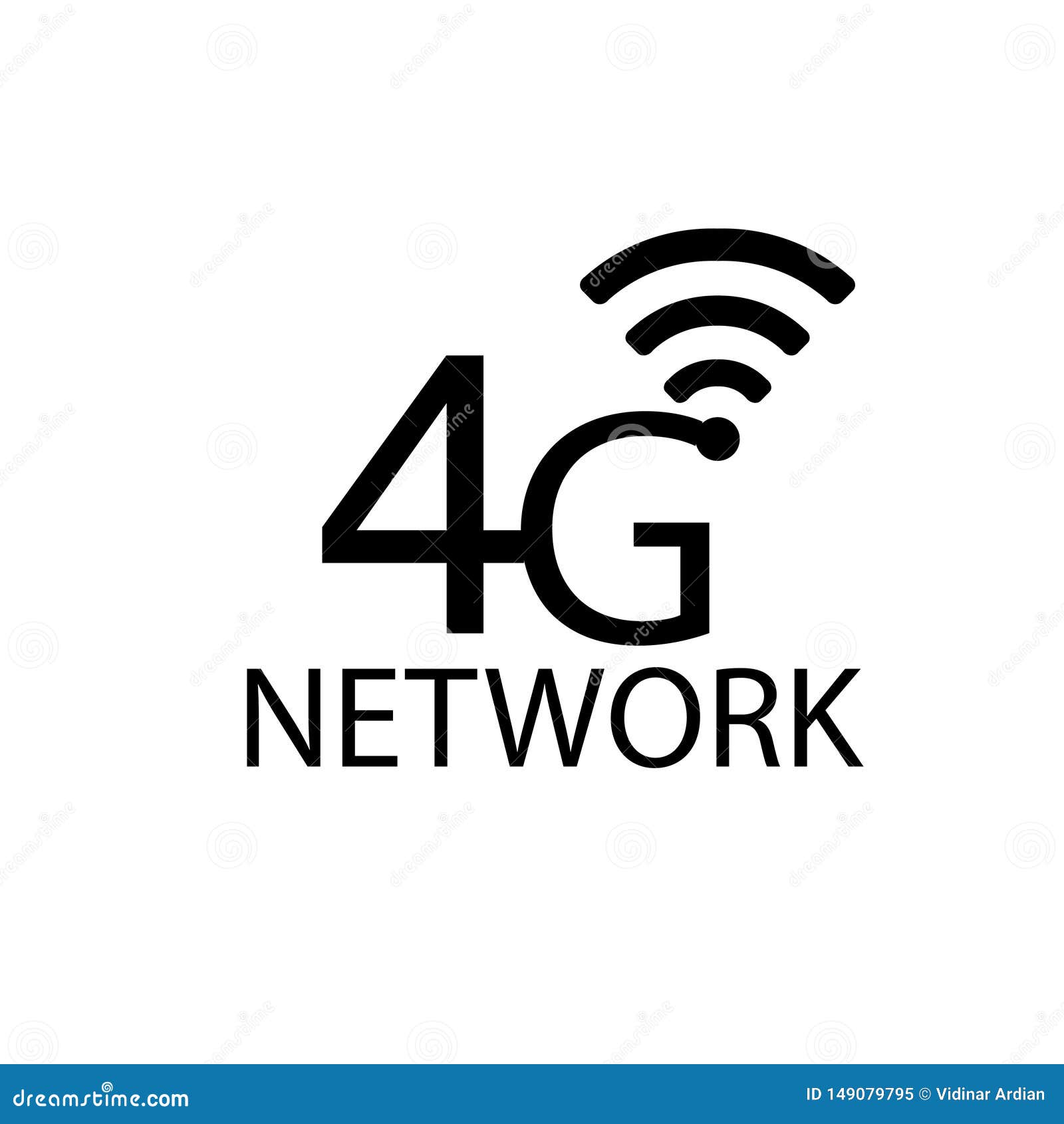 Vector Technology Icon Network Sign 4G. Illustration 4g Internet Symbol ...