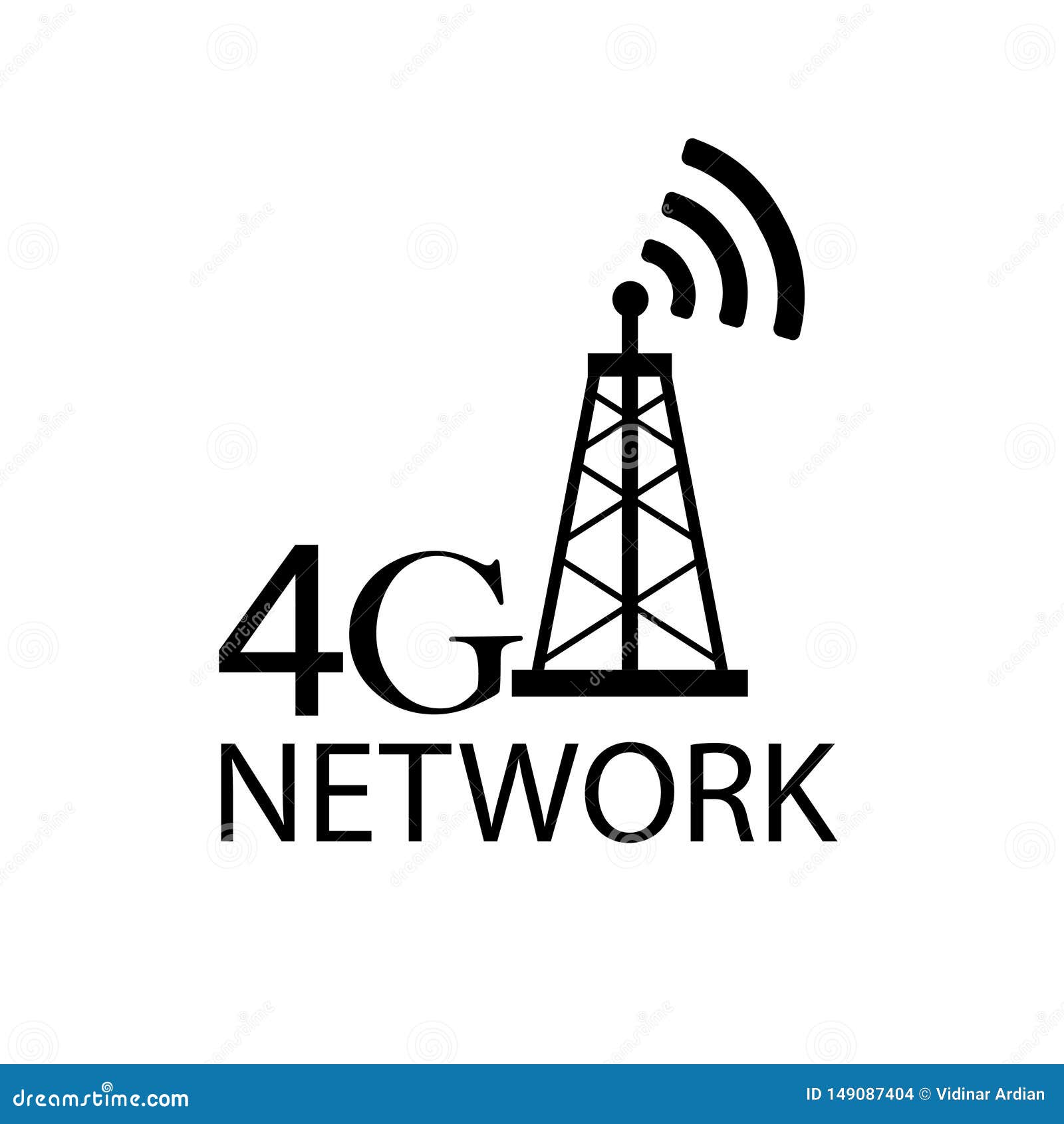 Vector Technology Icon Network Sign 4G. Illustration 4g Internet Symbol ...