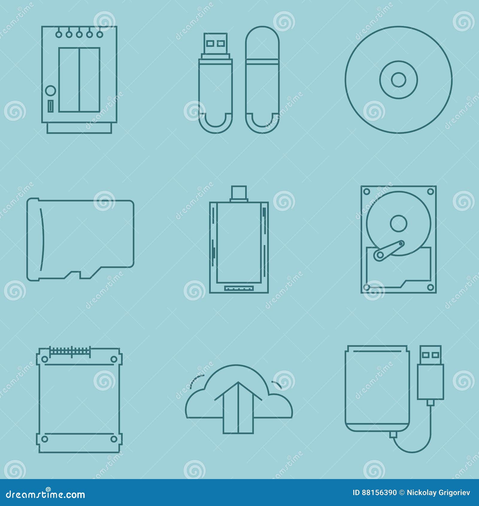 Vector technology icons stock vector. Illustration of information ...