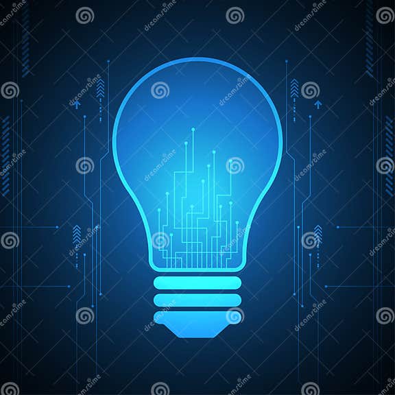 Vector Technology Lamp Innovation of the Future. Stock Vector ...