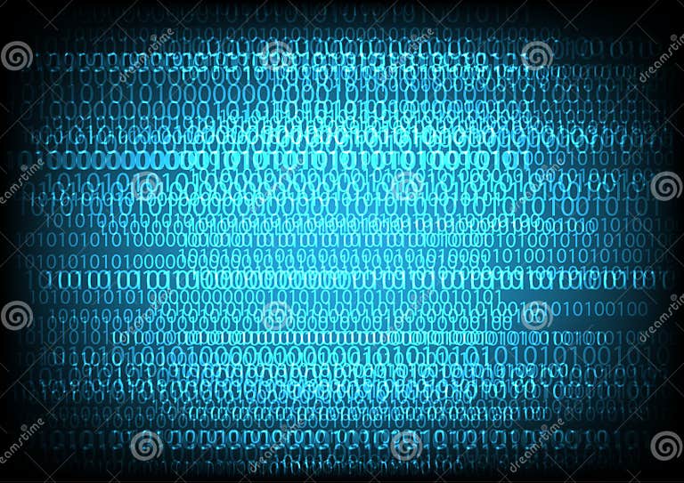 Vector Technology Numbers on Blue Background. Stock Vector ...