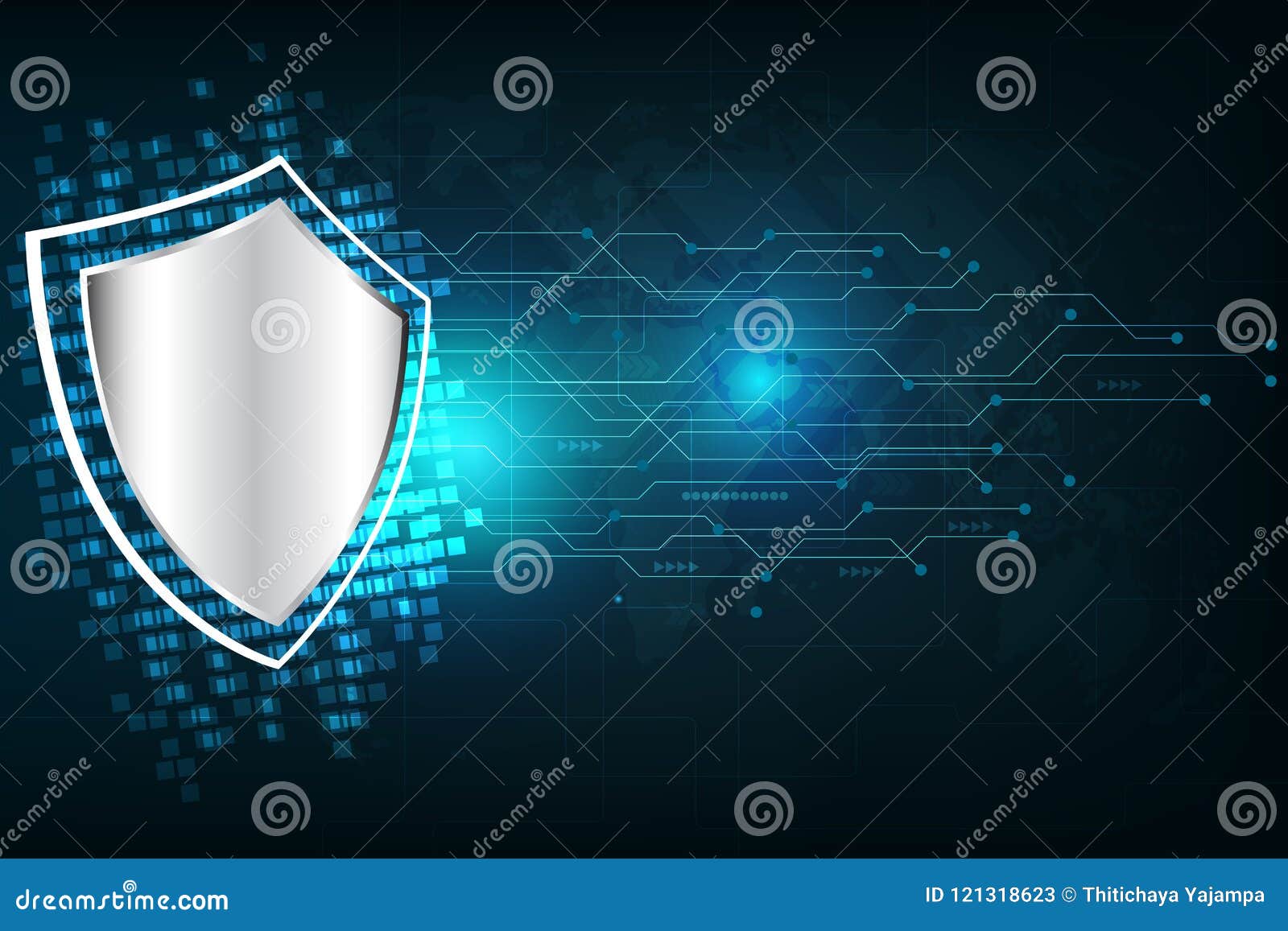 Vector Technology Security Design with Various Technological. Stock ...