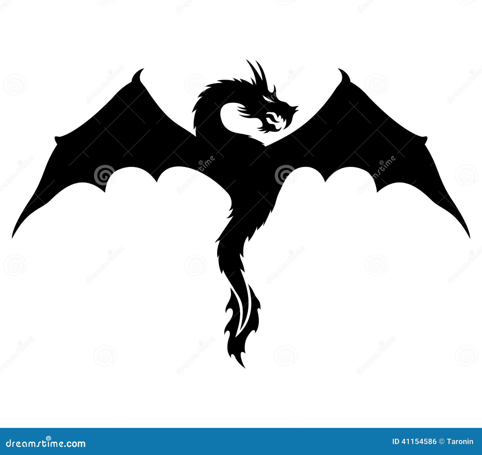 Vector Teken Draak vector illustratie. Illustration of zwart - 41154586