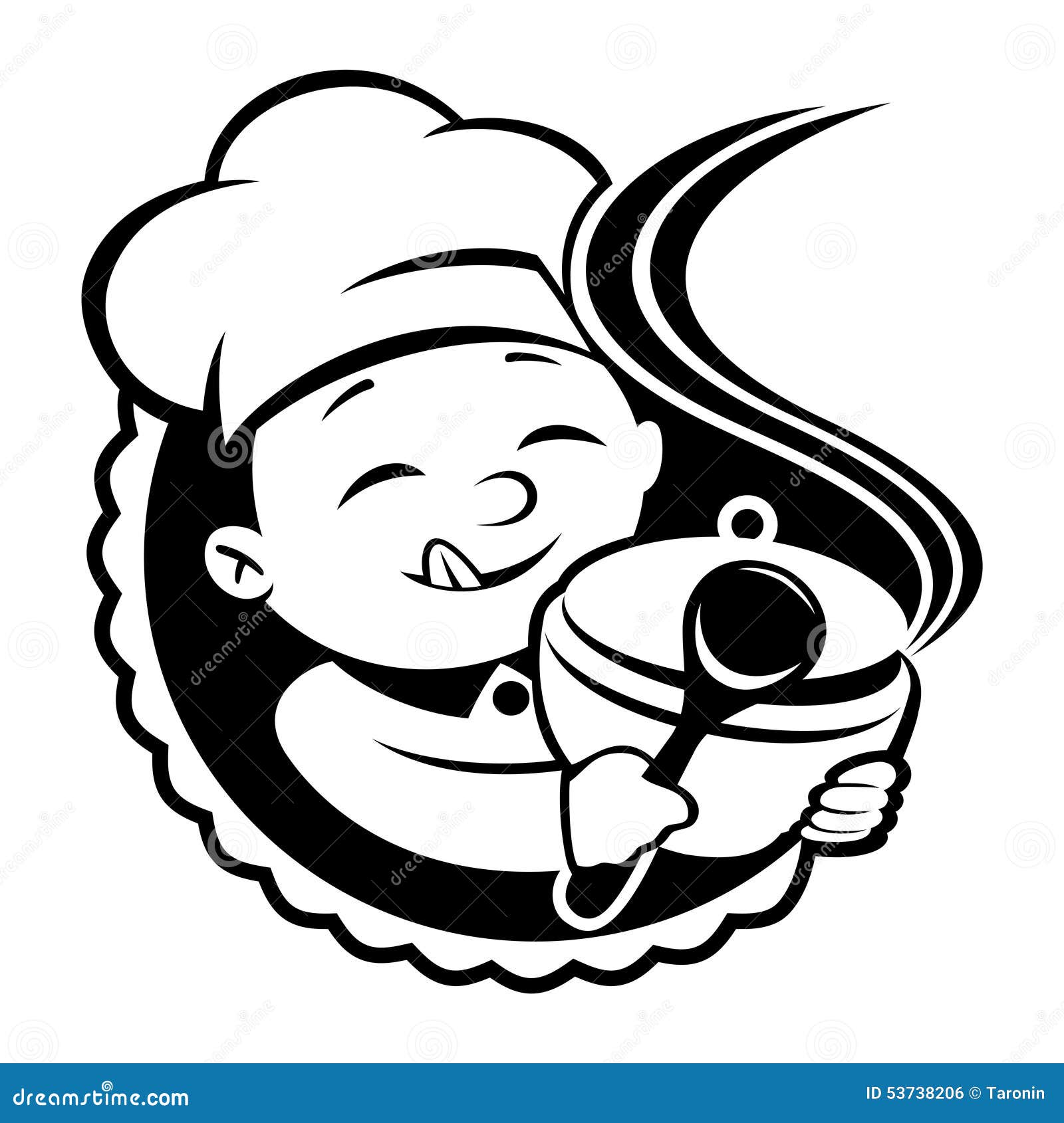 Vector Teken kok vector illustratie. Illustration of tekening - 53738206