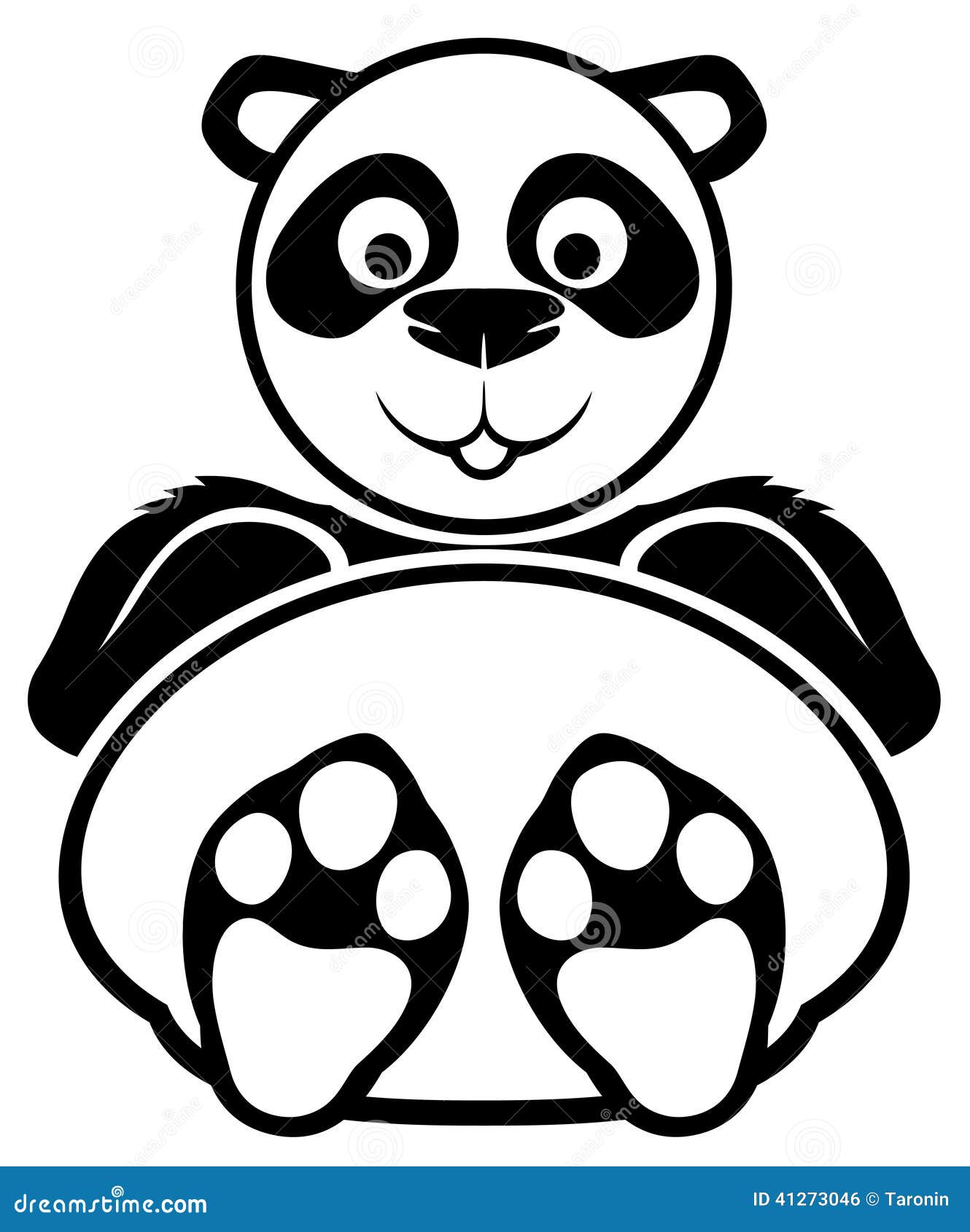 Vector Teken Panda vector illustratie. Illustration of azië - 41273046