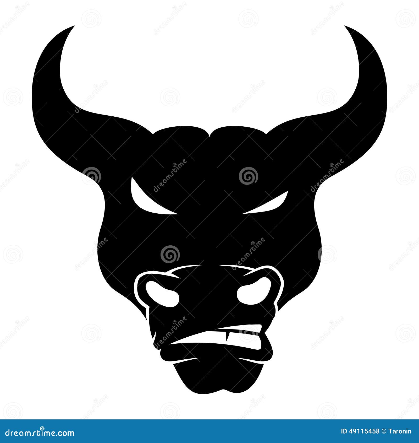 Vector Teken stier vector illustratie. Illustration of hoofd - 49115458