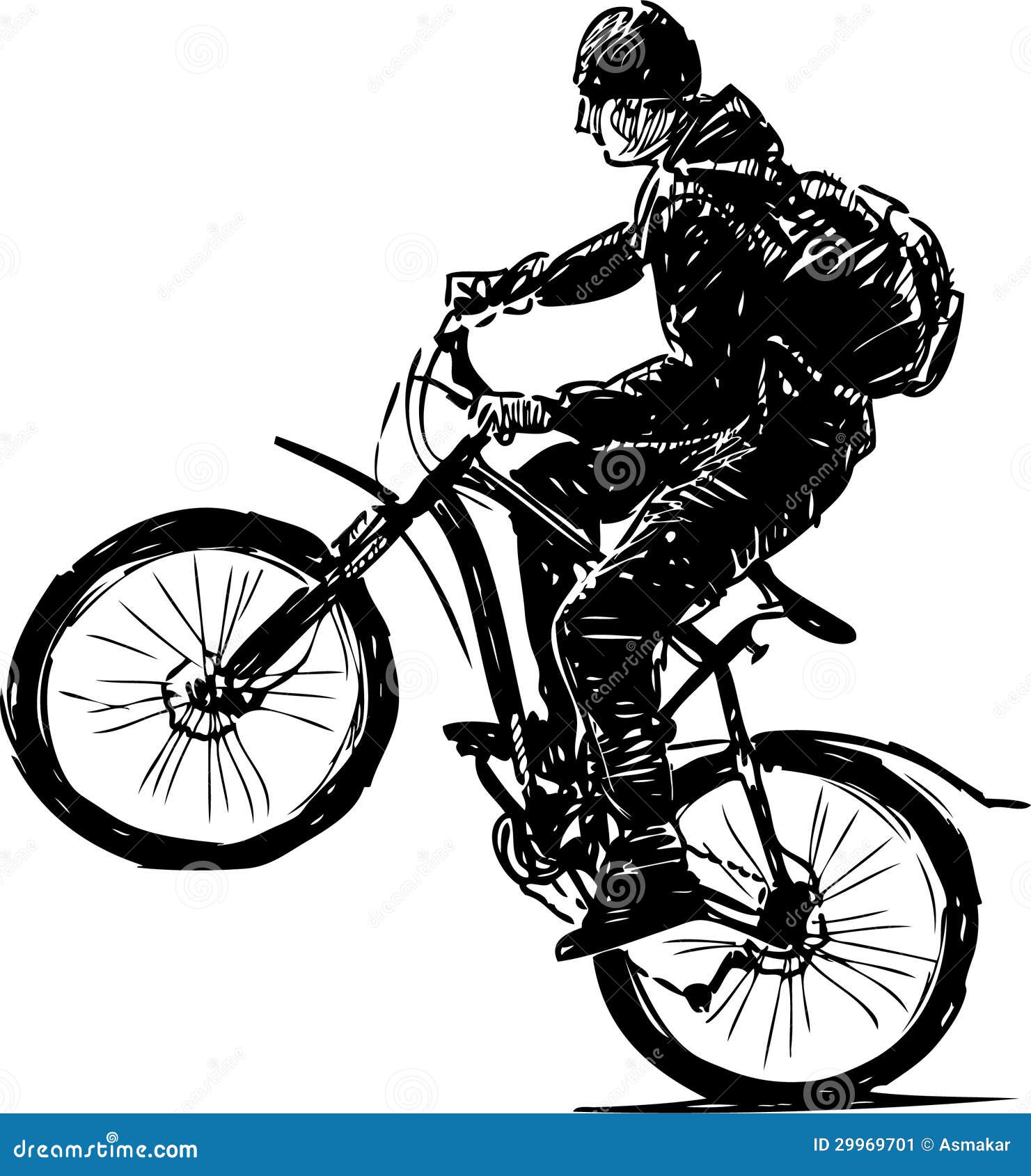Fietser vector illustratie. Illustration of mens, actief - 29969701