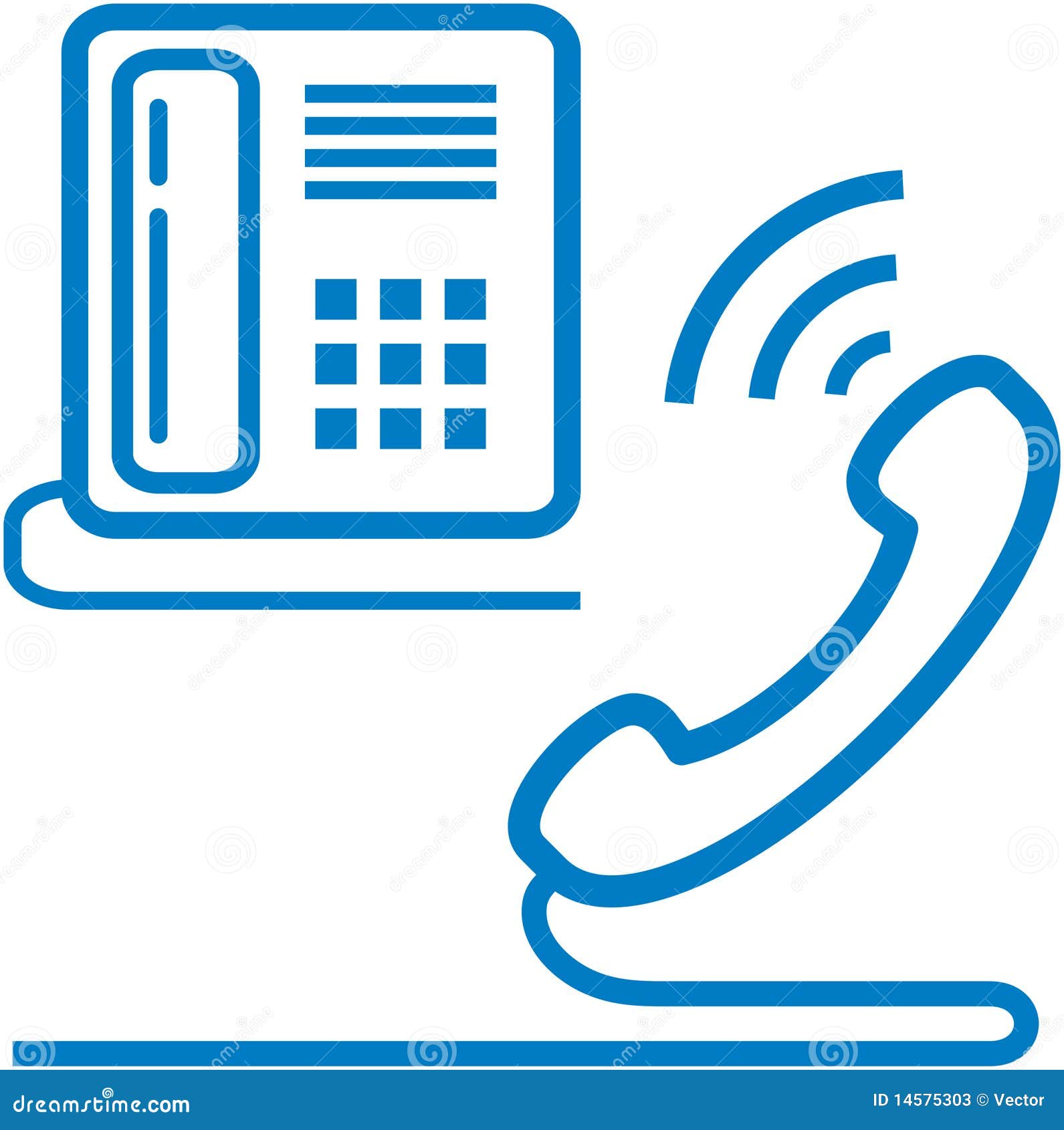 Vector Telephone and Phone Receiver Illustration Stock Vector ...