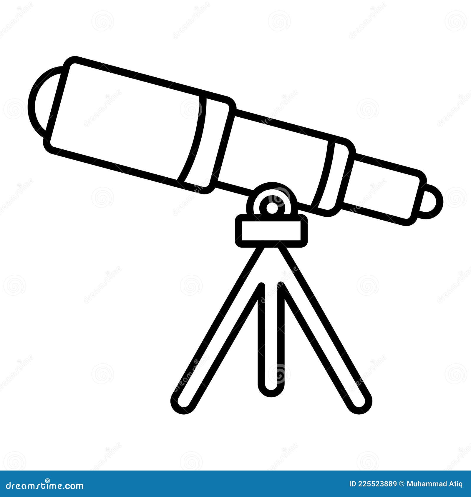Vector Telescope Outline Icon Design Stock Vector - Illustration of ...