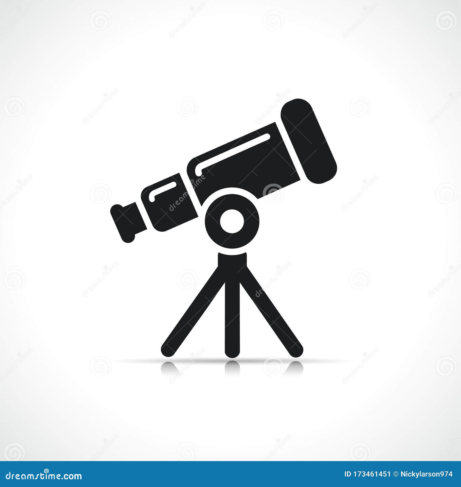 Vector Telescope Symbol Icon Design Stock Vector - Illustration of ...