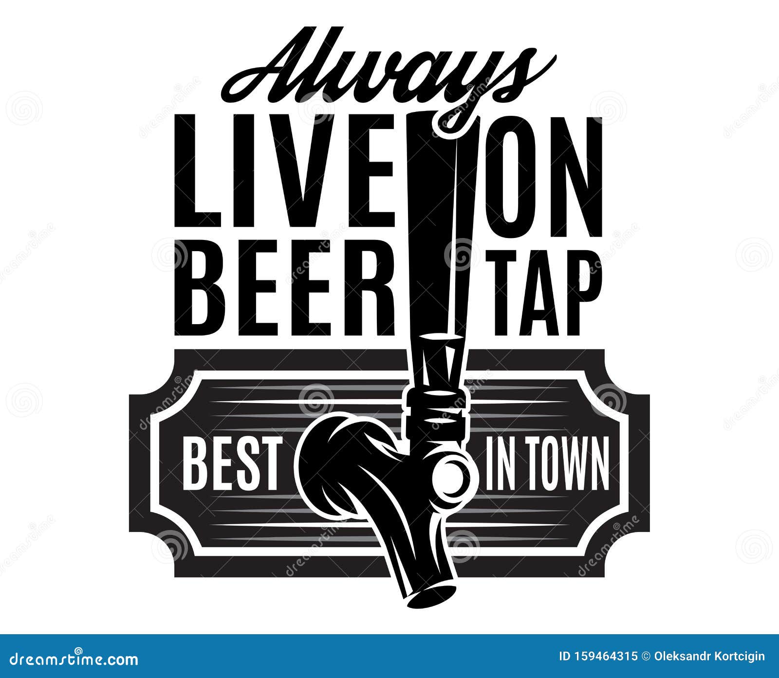 Vector Template for Advertising Shop of Live Beer Stock Vector ...