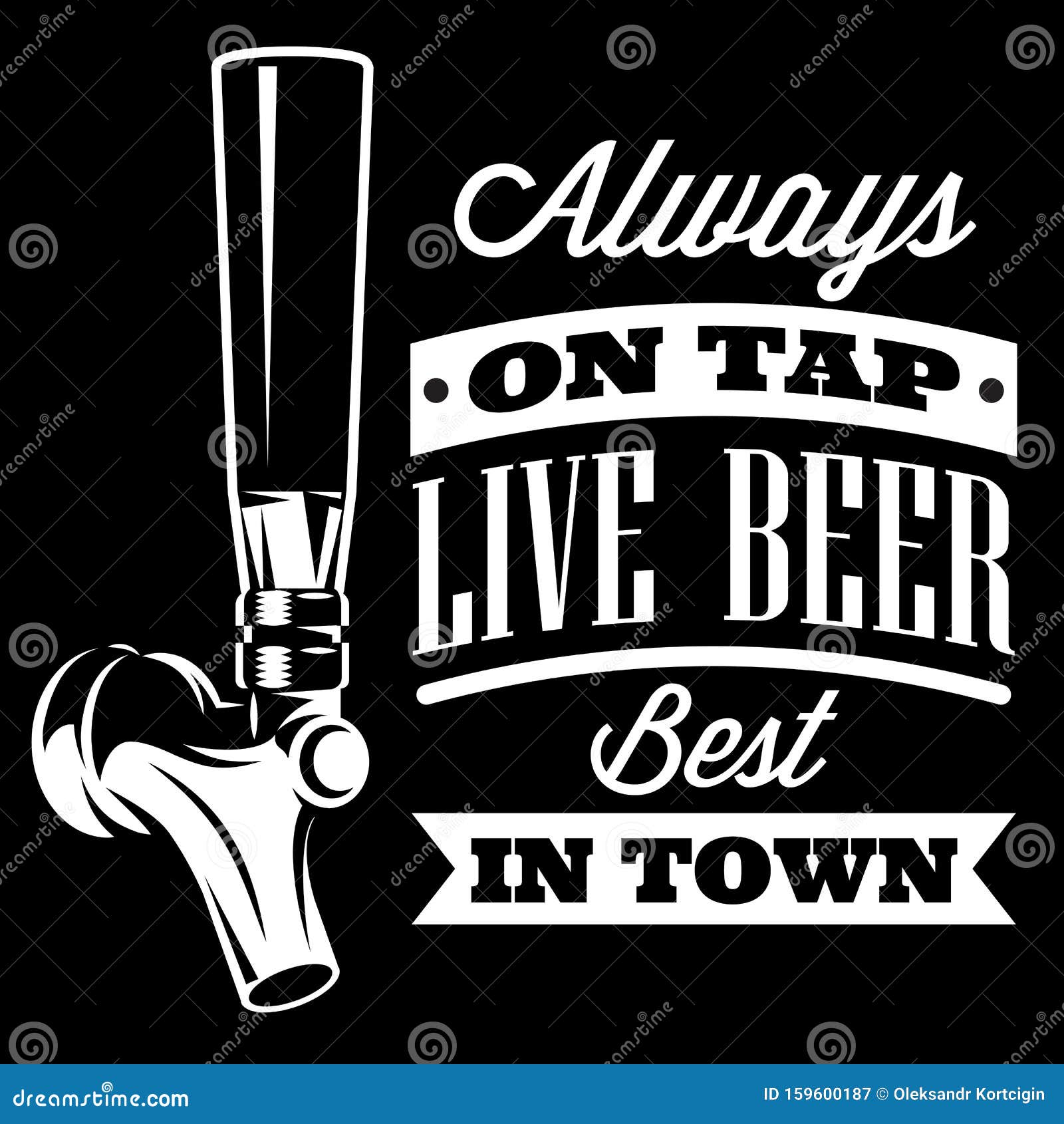 Vector Template for Advertising Shop of Live Beer Stock Vector ...