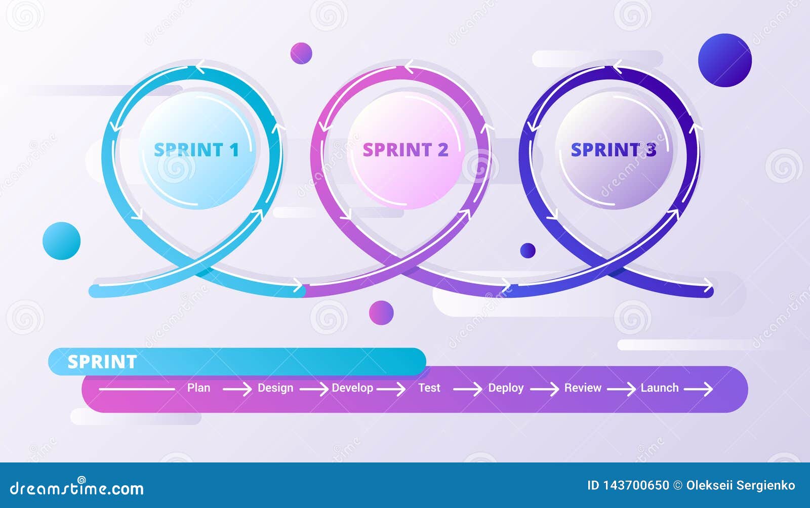 Vector Template Agile Illustration for Web, Print Stock Vector ...