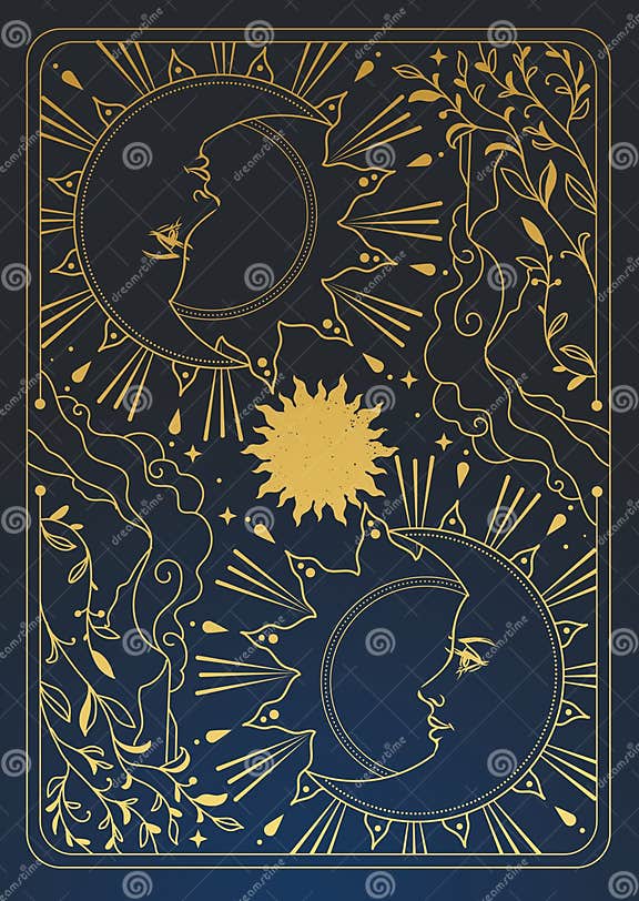 Vector Template for the Back Side of the Card Game. Hand Drawn Pattern ...