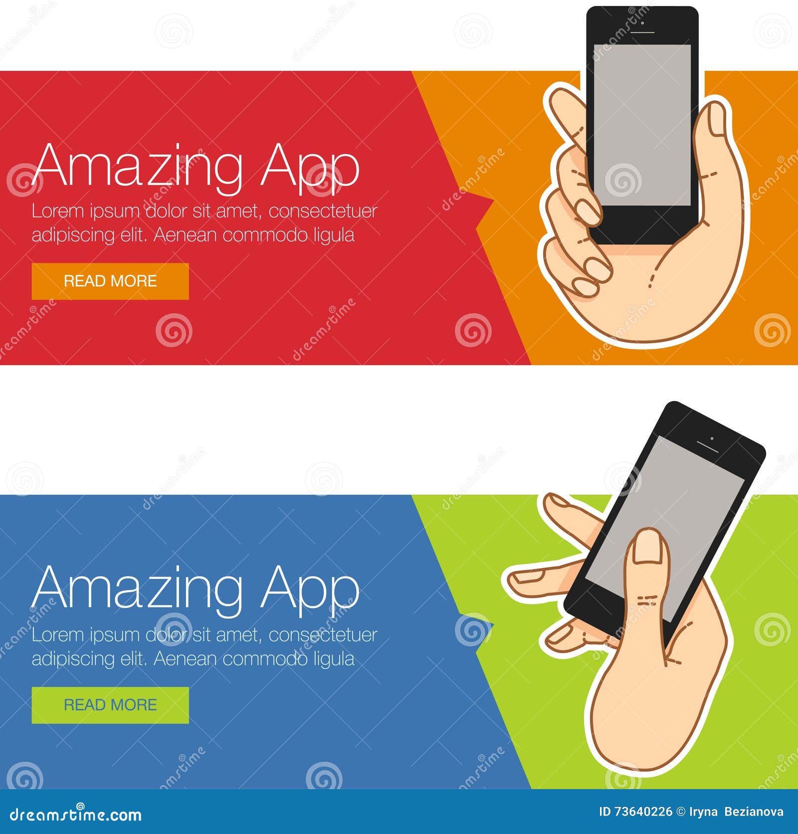 Vector Template Banner for Website Header, Advertisement. Stock Vector ...