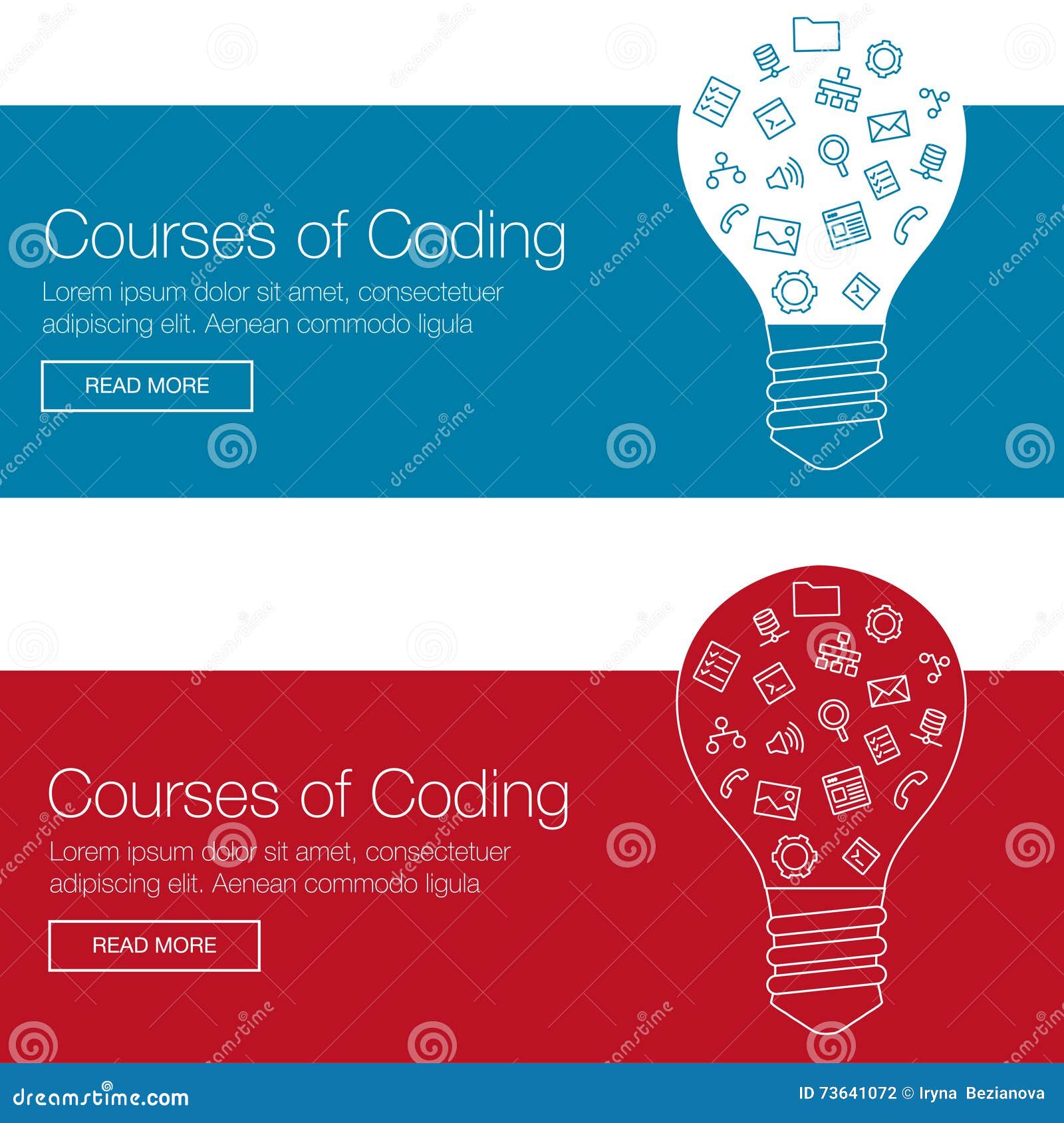 Vector Template Banner for Website Header, Advertisement. Stock Vector ...