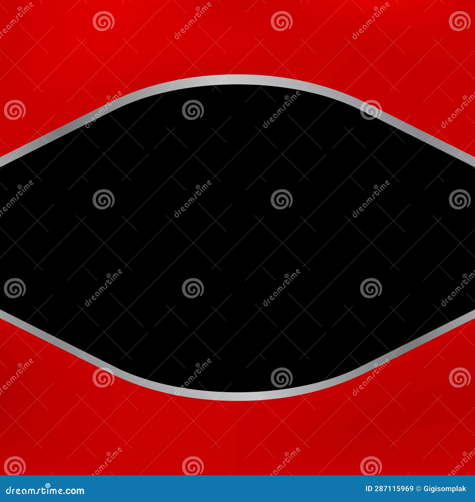 Vector Template Blank Background Black Red and Silver Chrome Stock ...