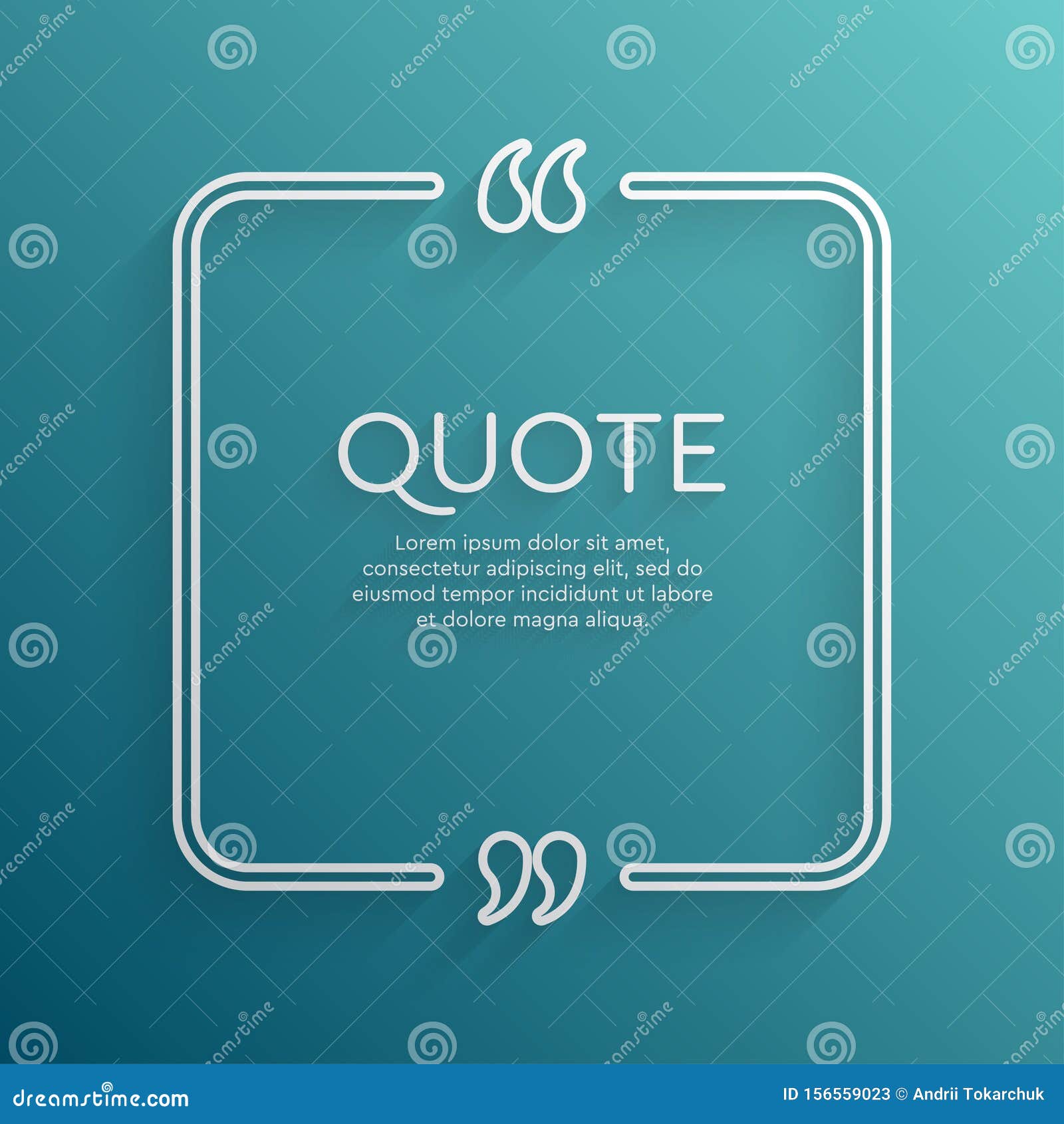 Vector Template Blank Square Creative White Quote Stock Vector ...