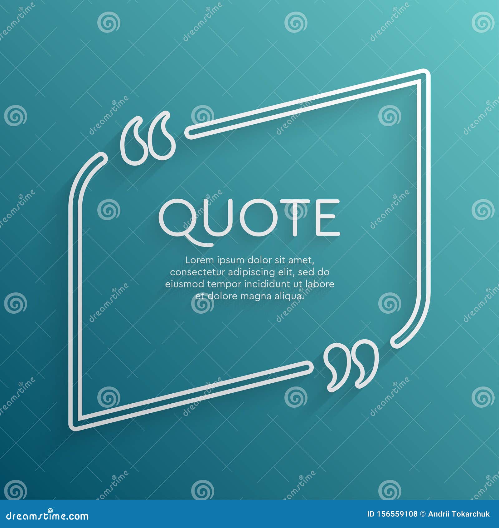 Vector Template Blank Square Creative White Quote Stock Vector ...