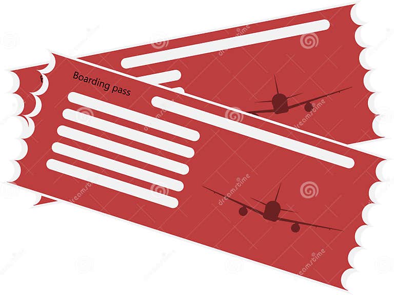 Vector Template Of Boarding Pass Tickets Stock Vector Illustration