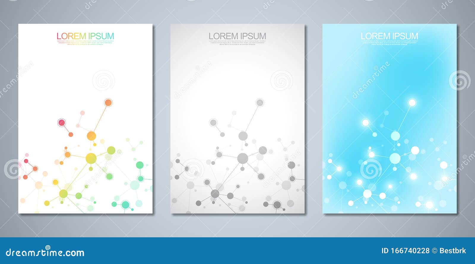 Vector Template Brochures or Cover Design, Book, Flyer, with Molecules ...