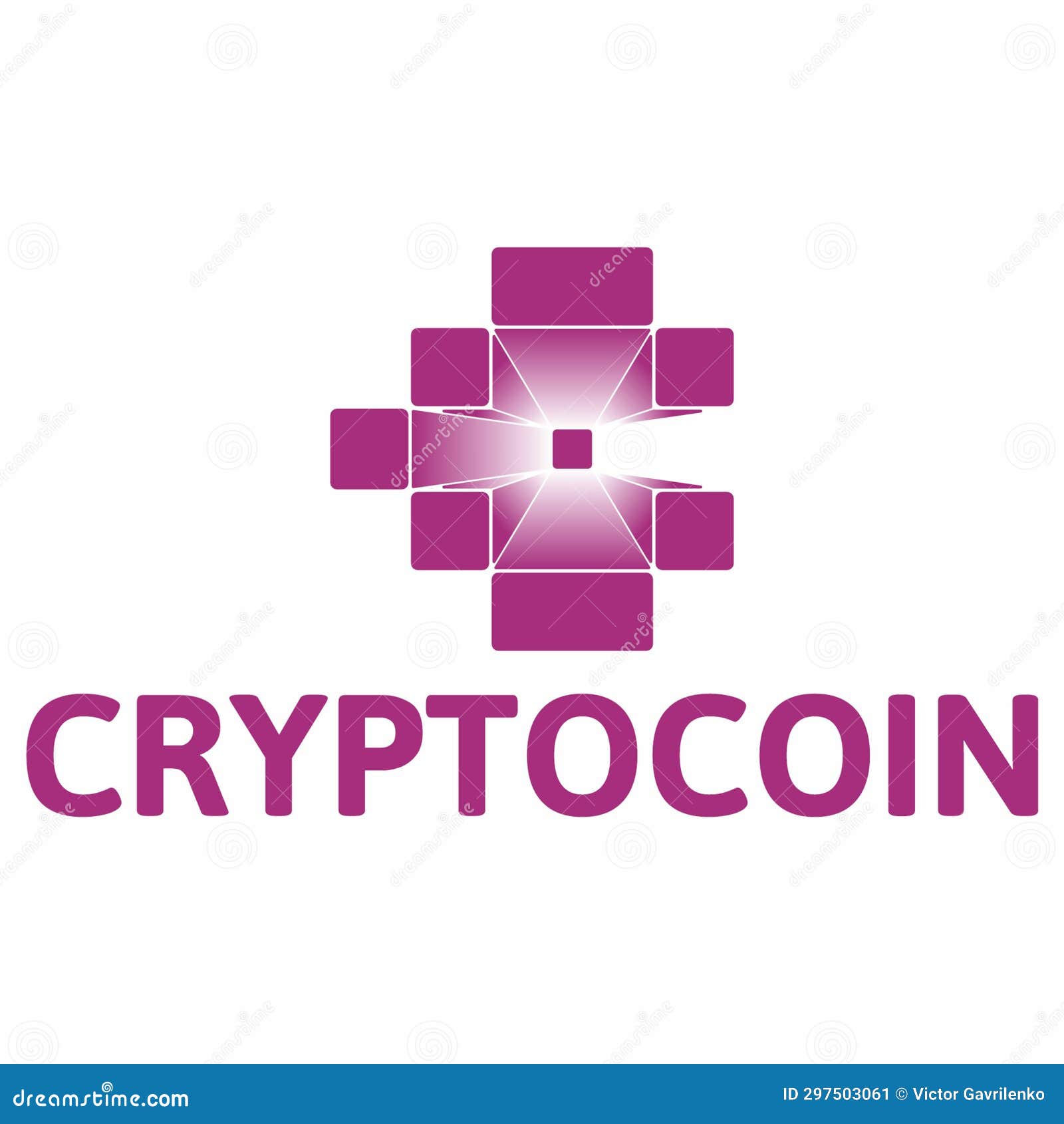 Cryptocoin Vector Logo Template Stock Vector - Illustration of text ...