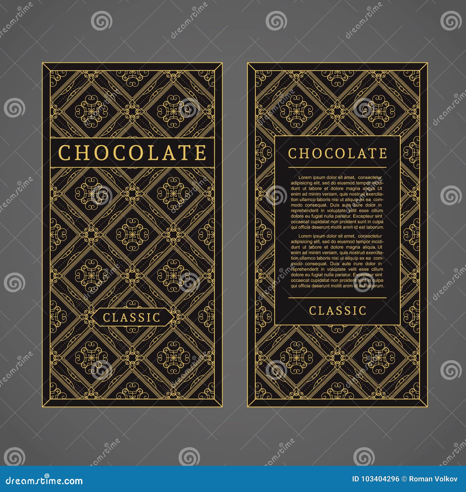 Vector Chocolate Template stock vector. Illustration of element - 103404296