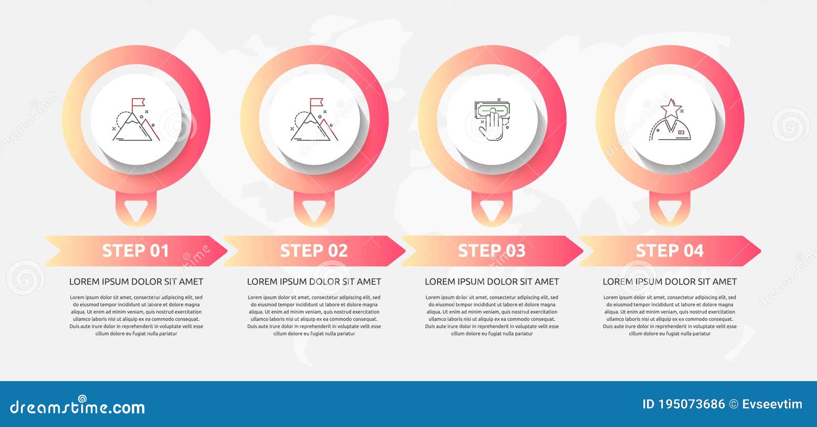 Vector Template Circle Infographics. Business Concept with 4 Options ...