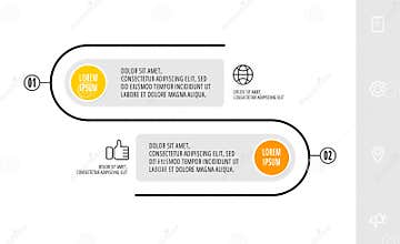 Vector Template Circle Infographics. Business Concept with 2 Options ...