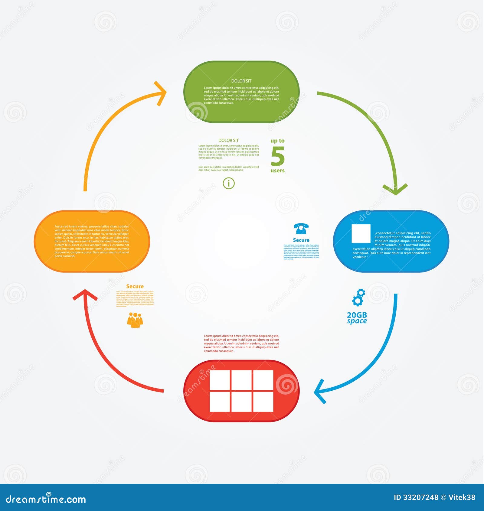 Vector Template. Colorfully Plan, Tutorial or Presentation. Creative ...