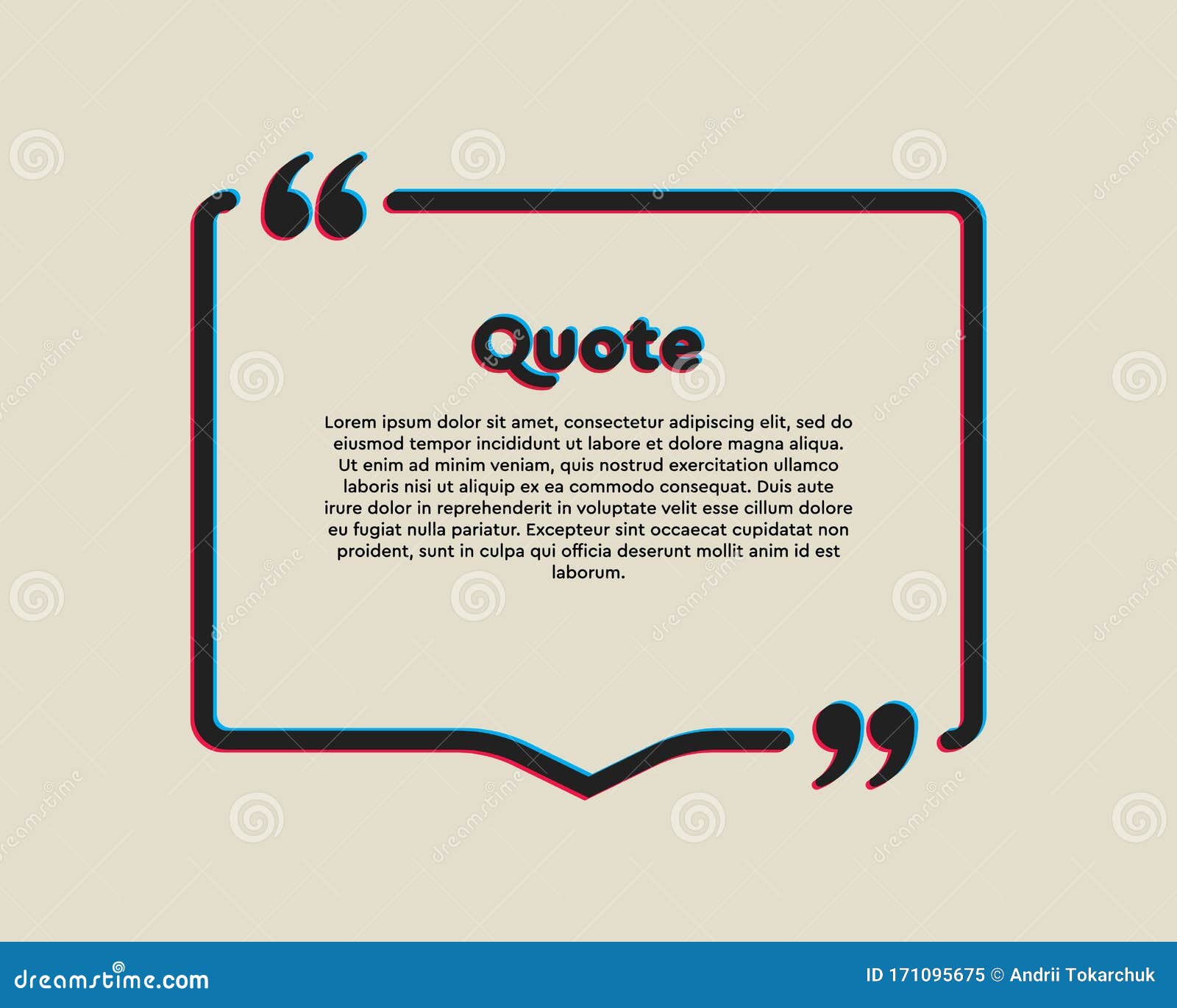 Vector Template a Creative Quote Bracket Bubble Stock Vector ...