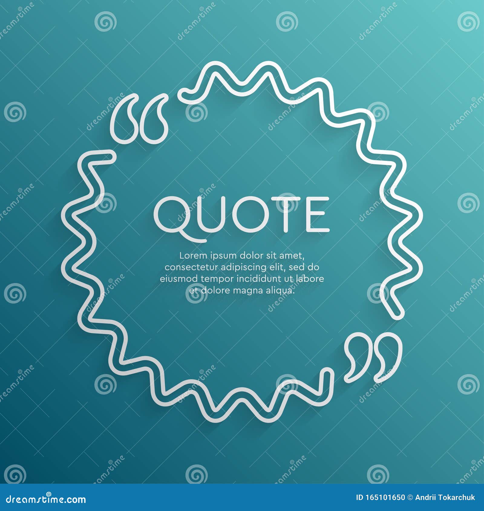 Vector Template Creative Quote with Bracket Circle Stock Vector ...