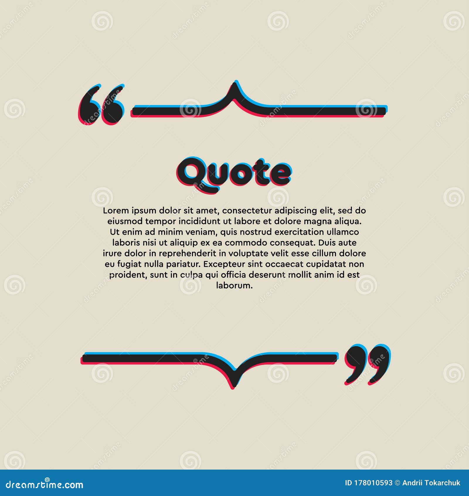 Vector Template a Creative Quote Bracket Lines Stock Vector ...