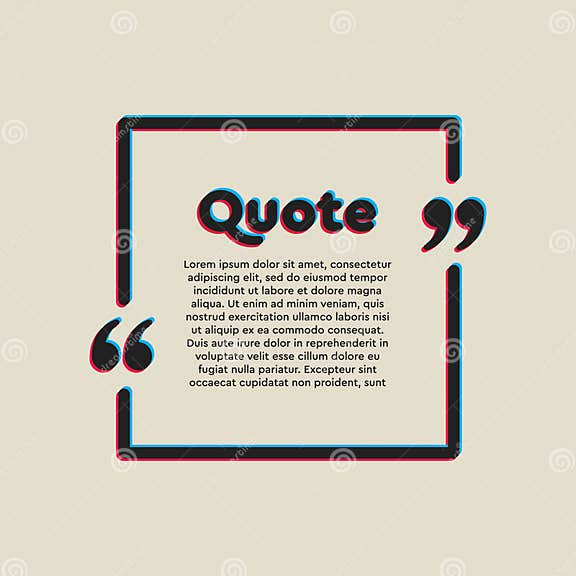 Vector Template a Creative Quote Bracket Square Stock Vector ...