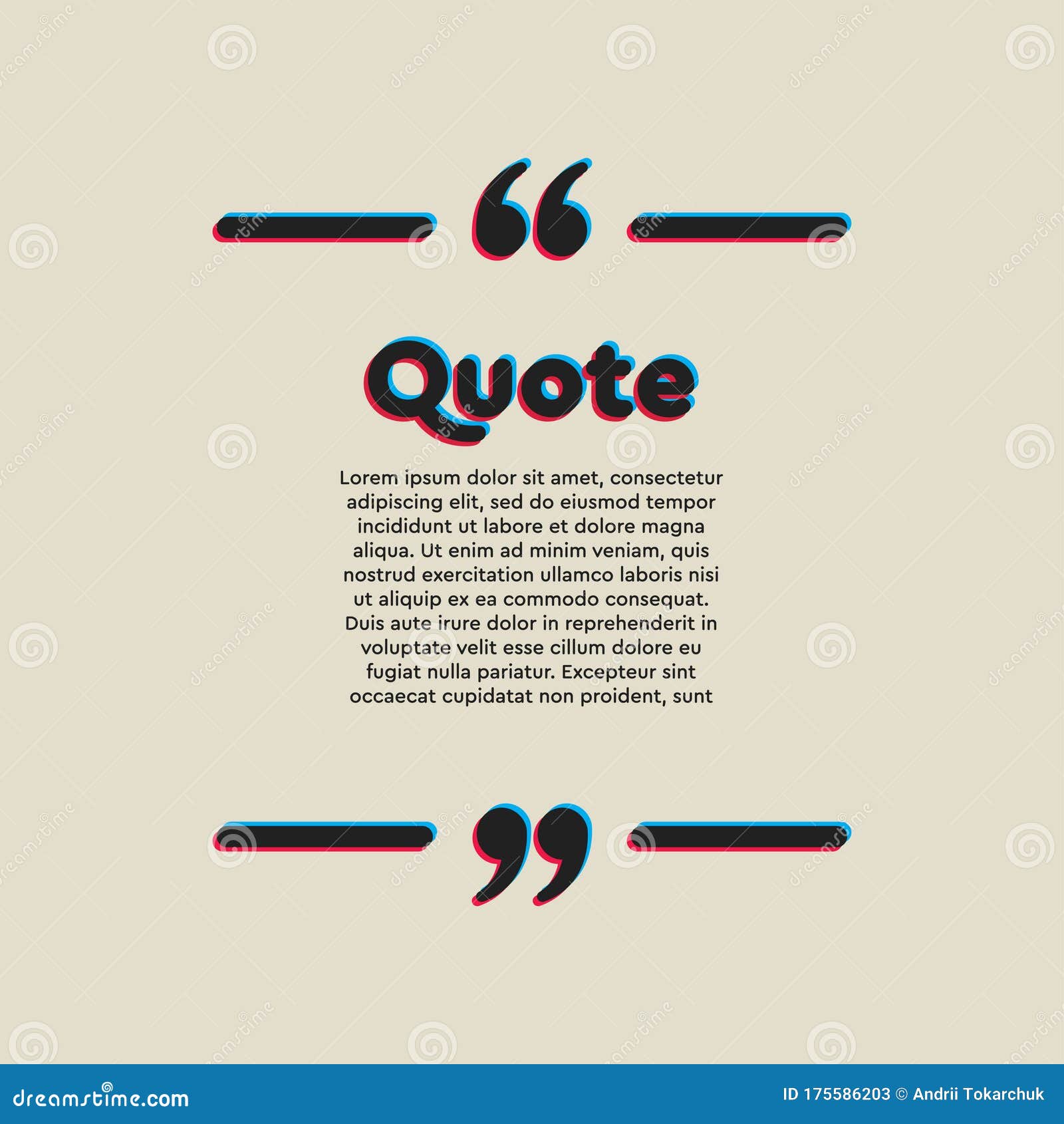 Vector Template a Creative Quote Bracket Square Stock Vector ...