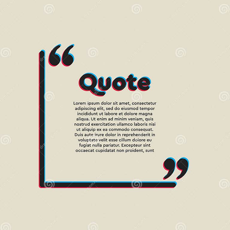 Vector Template a Creative Quote Bracket Square Stock Vector ...