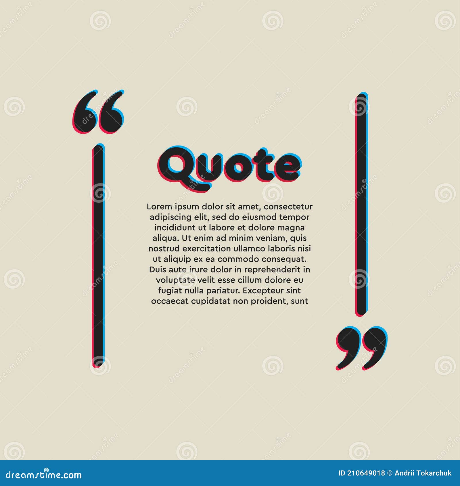 Vector Template a Creative Quote Bracket Square Stock Vector ...