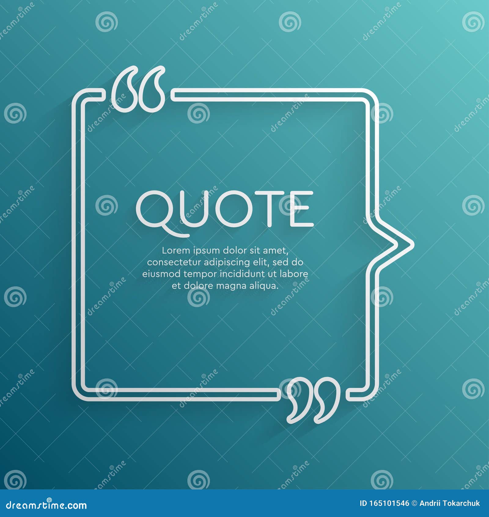 Vector Template a Creative Quote Bracket Square Stock Vector ...