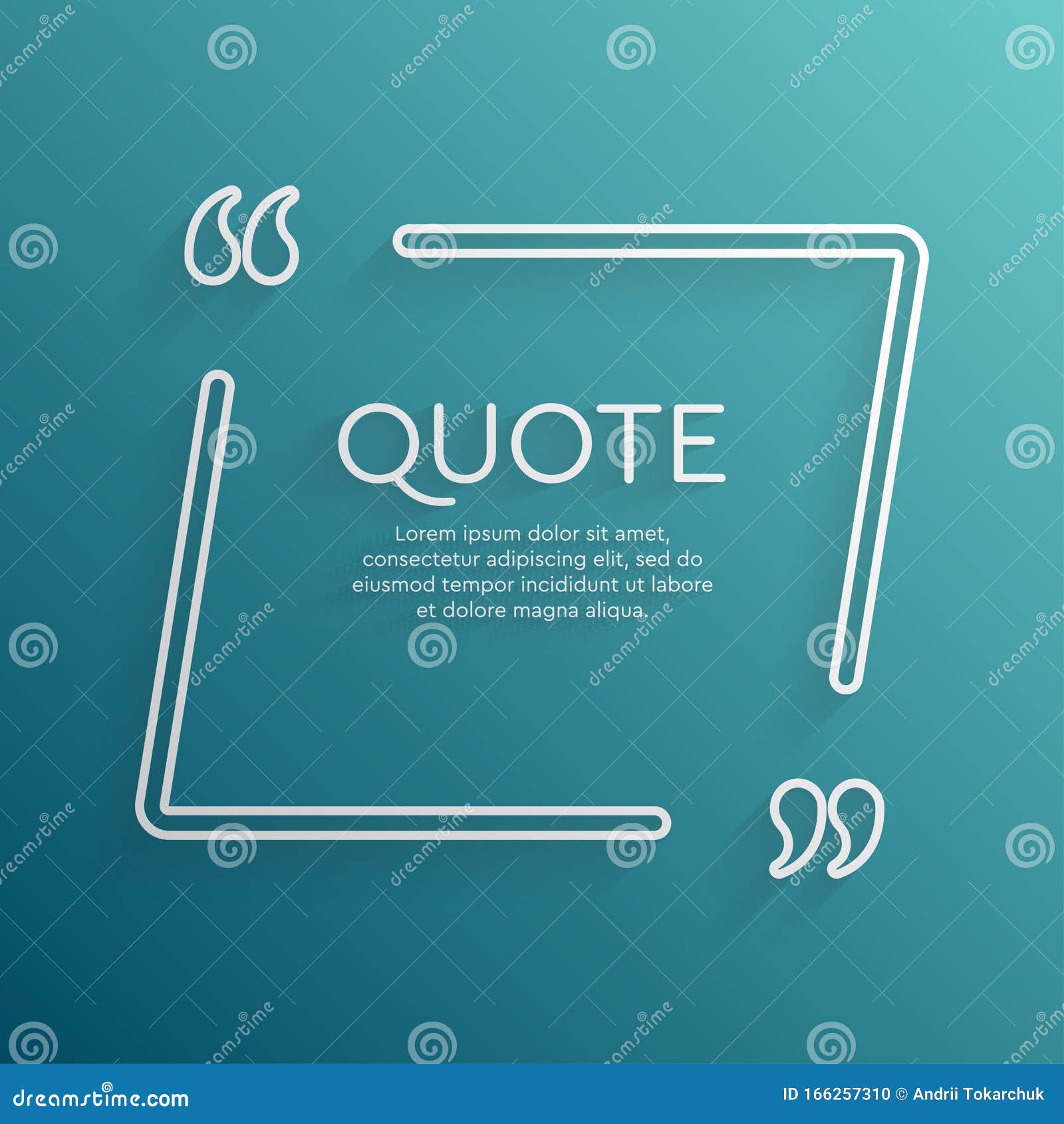 Vector Template a Creative Quote Bracket Square Stock Vector ...