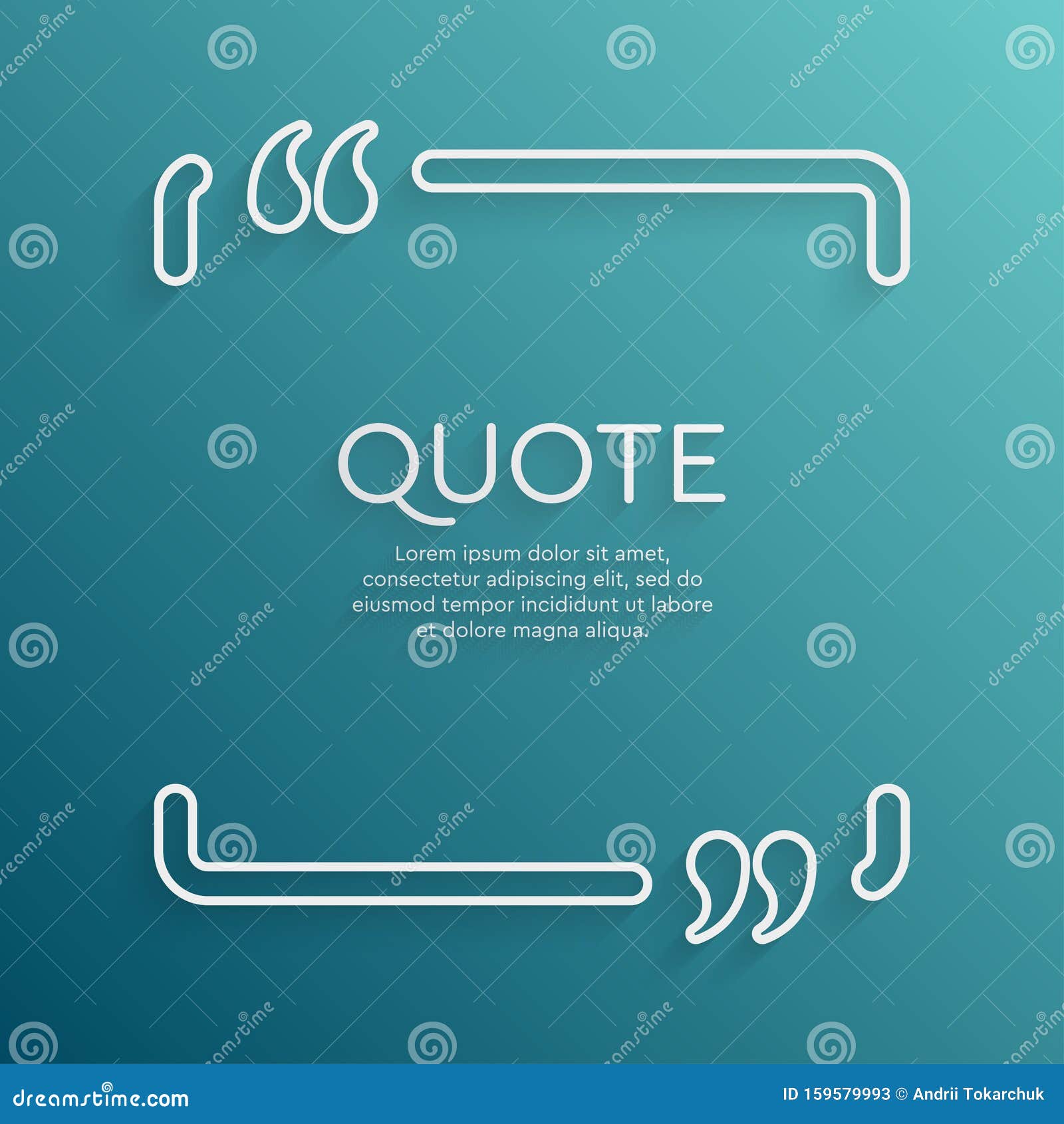 Vector Template Creative Quote with Bracket Square Stock Vector ...