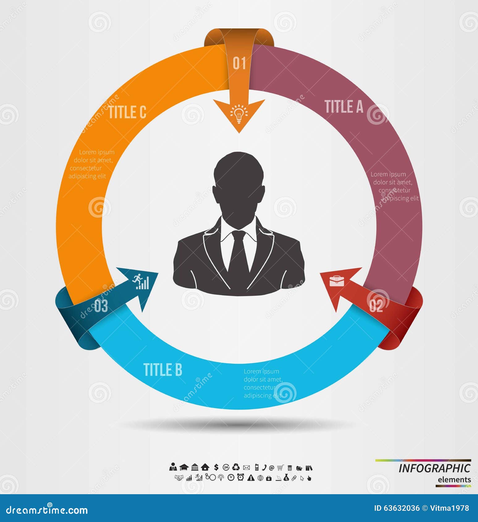 Vector Template for Cycle Diagram, Graph, Presentation and Round Chart ...