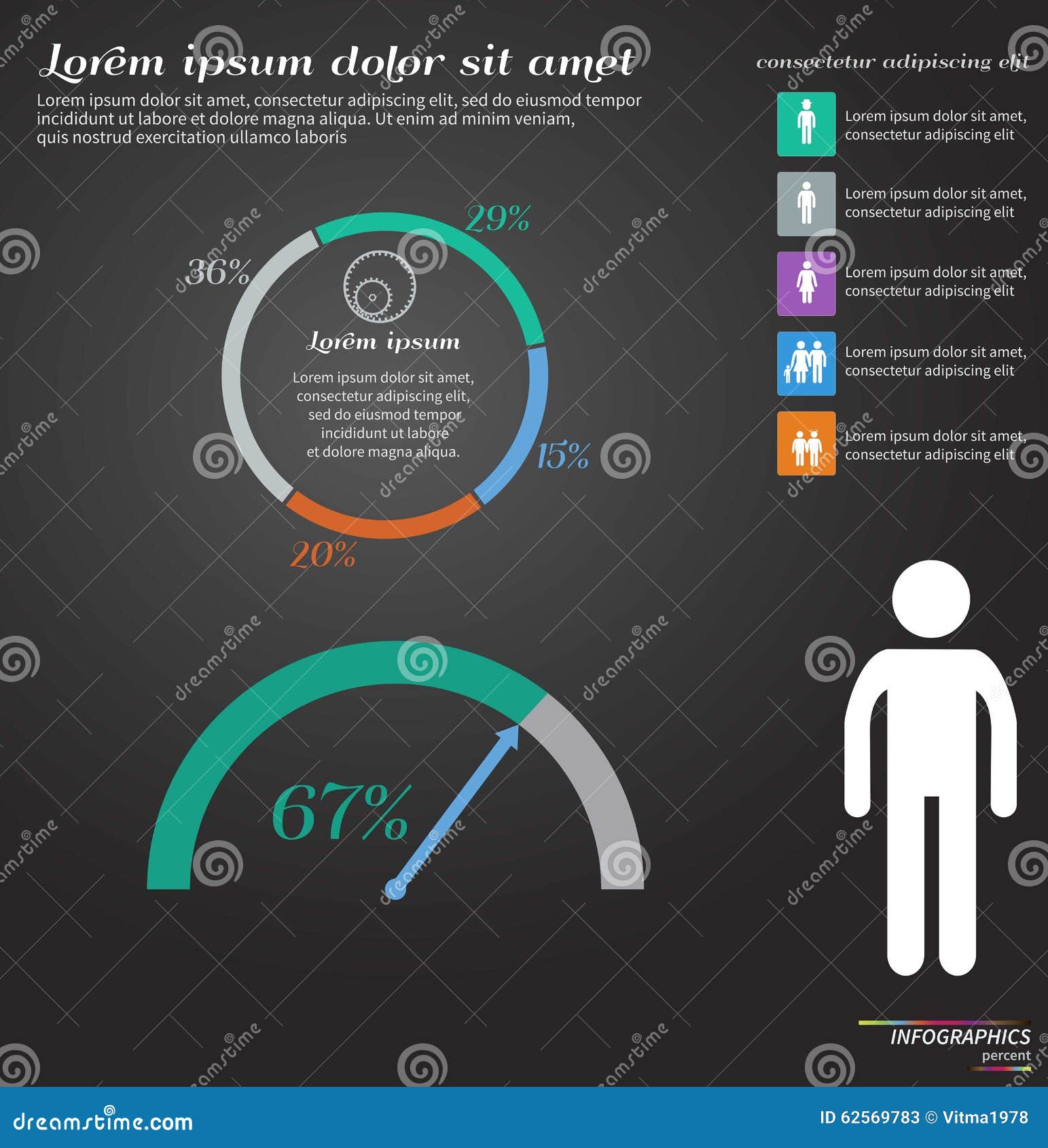 Vector Template for Cycle Diagram, Graph Stock Vector - Illustration of ...