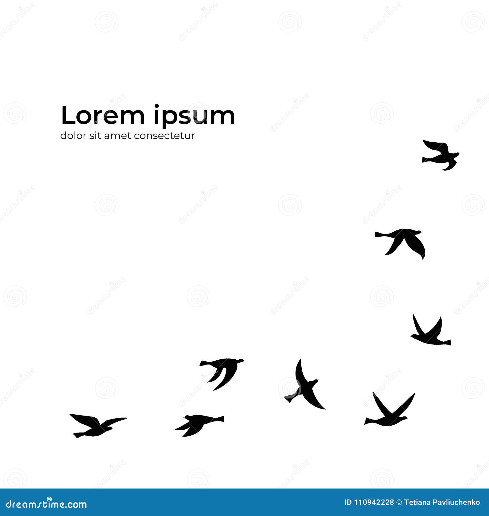 Vector Template Design with Birds Stock Vector - Illustration of design ...